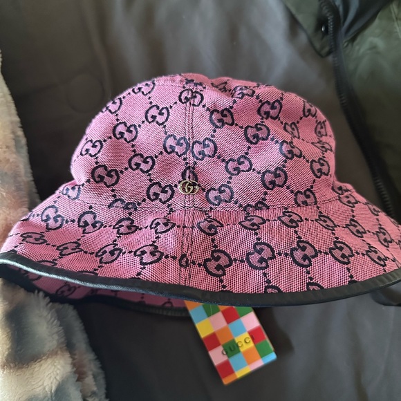 Gucci | Accessories | Gucci Pink Gg Pattern Bucket Hat | Poshmark
